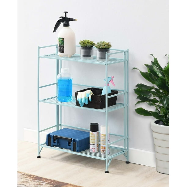Convenience Concepts Xtra Storage 3 Tier Wide Folding Metal Shelf ...