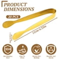 20 Pieces Gold Mini Metal Tongs, 4.3" Stainless Steel Kitchen Tiny ...