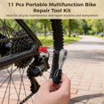 11 Pcs Portable Multifunction Bike Repair Tool Kit, Includes Mini Pump ...