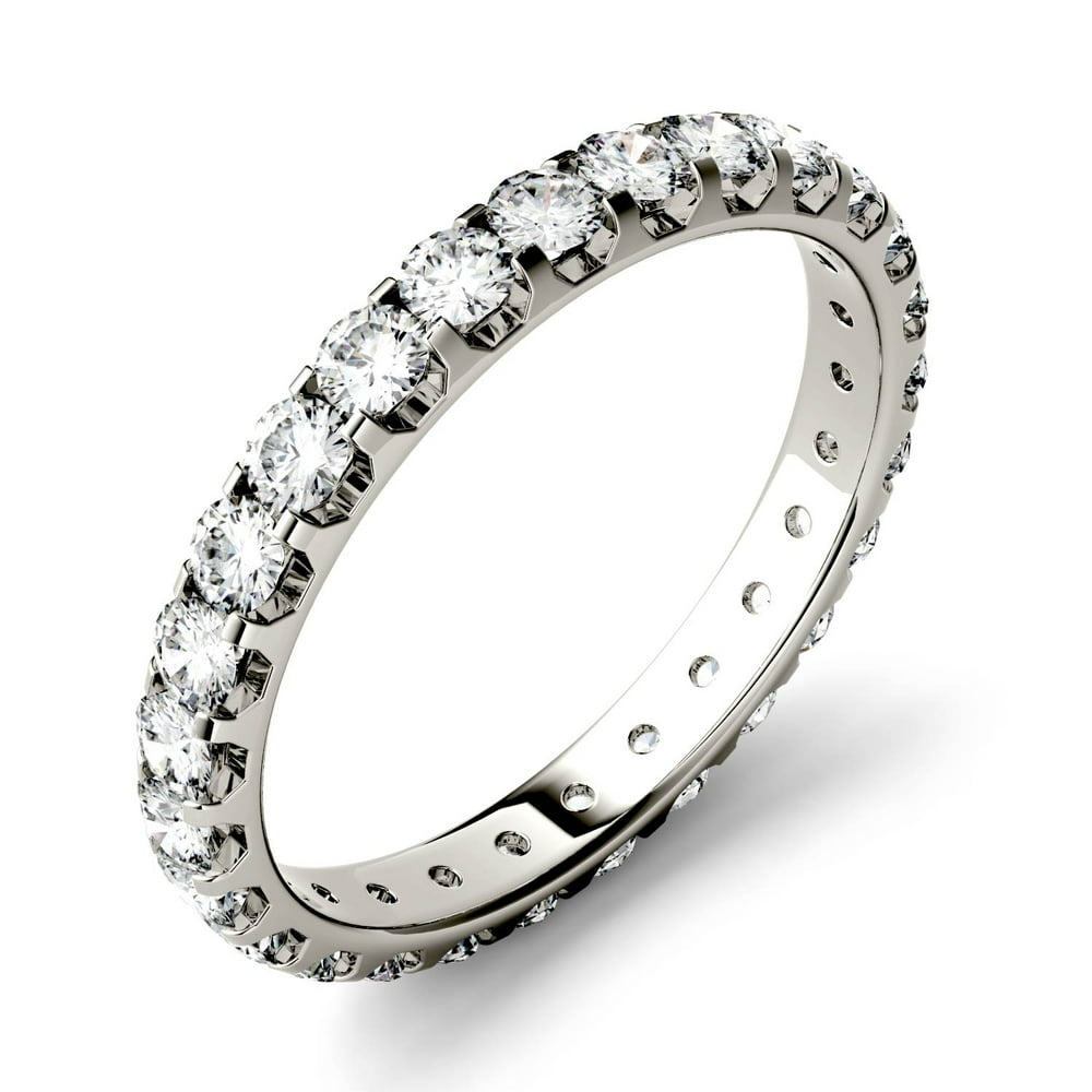 Charles And Colvard 14k White Gold Moissanite By Charles And Colvard