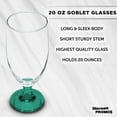 Toscana's Elegant 20 Oz Large Water Goblet Glasses Set of 10, Green ...
