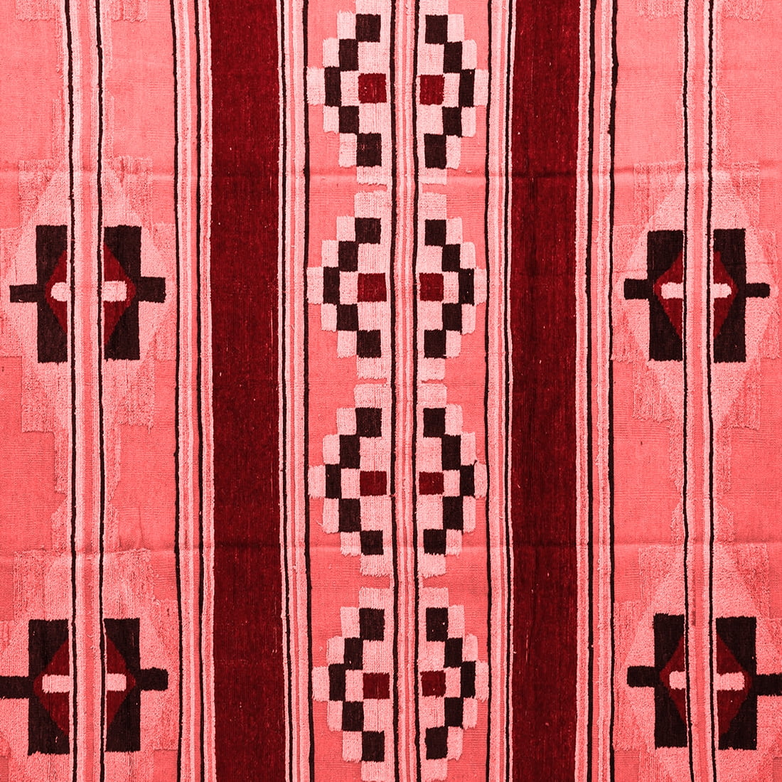 Ahgly Company Indoor Square Southwestern Red Country Area Rugs, 4 ...