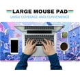 Large Kawaii Gaming Desk Mouse Pad Pastel Purple Blue Laptop Keyboard ...