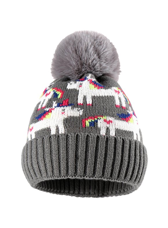 Girls Unicorn Winter Hat