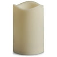 4-inch Tall Battery-Operated Bisque Flameless LED Candle with Timer ...