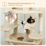 PAWZ Road 73"Cat Tree for Large Cats Multi Level Play Tower Condo 7 ...