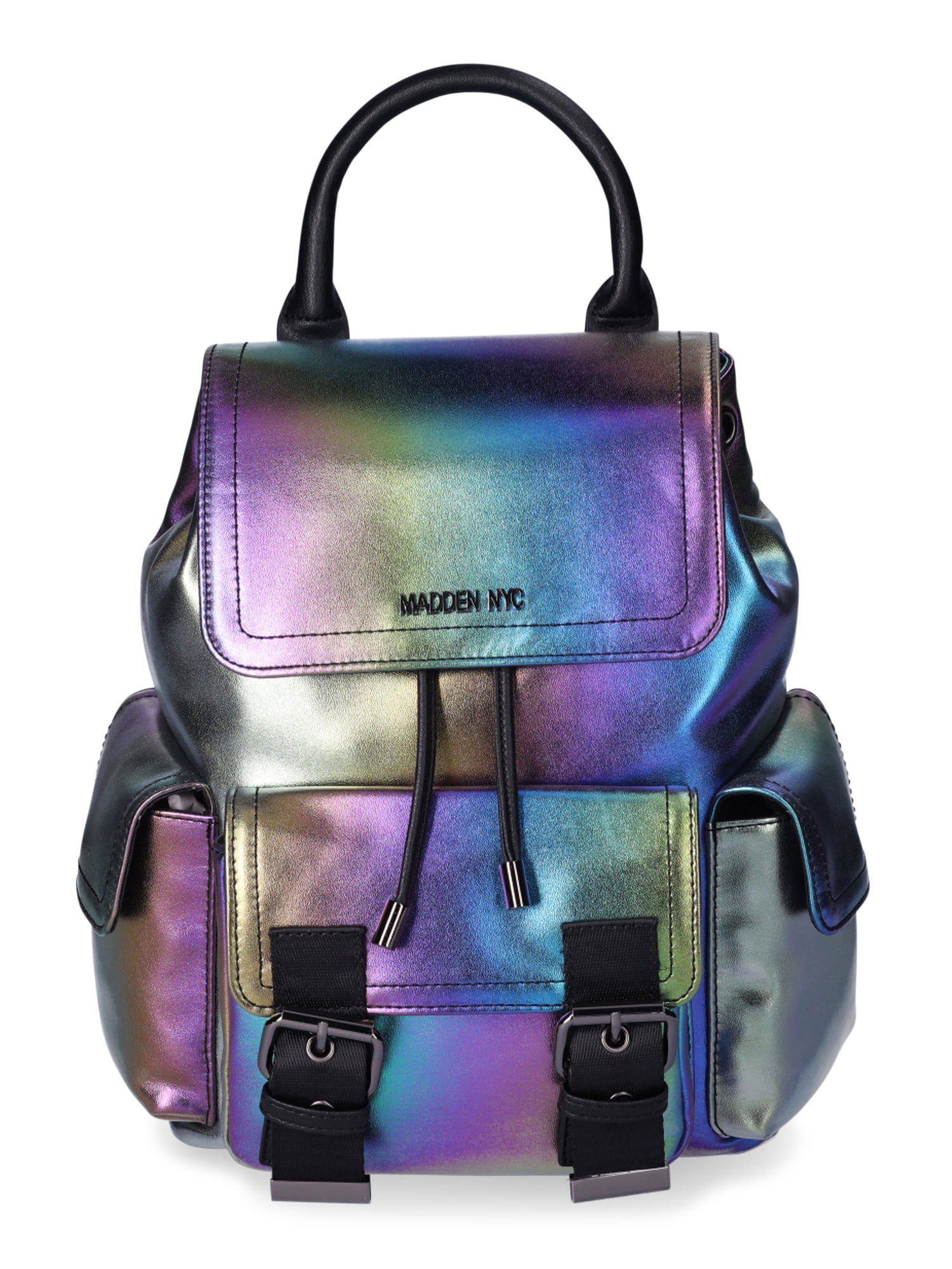 Madden NYC Women's Buckle Flap Backpack, Oil Slick - Walmart.com