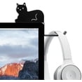 HSAPOW-Monitor Stand, Puppy Tail Hook for Headphone, Saves Desk Space ...