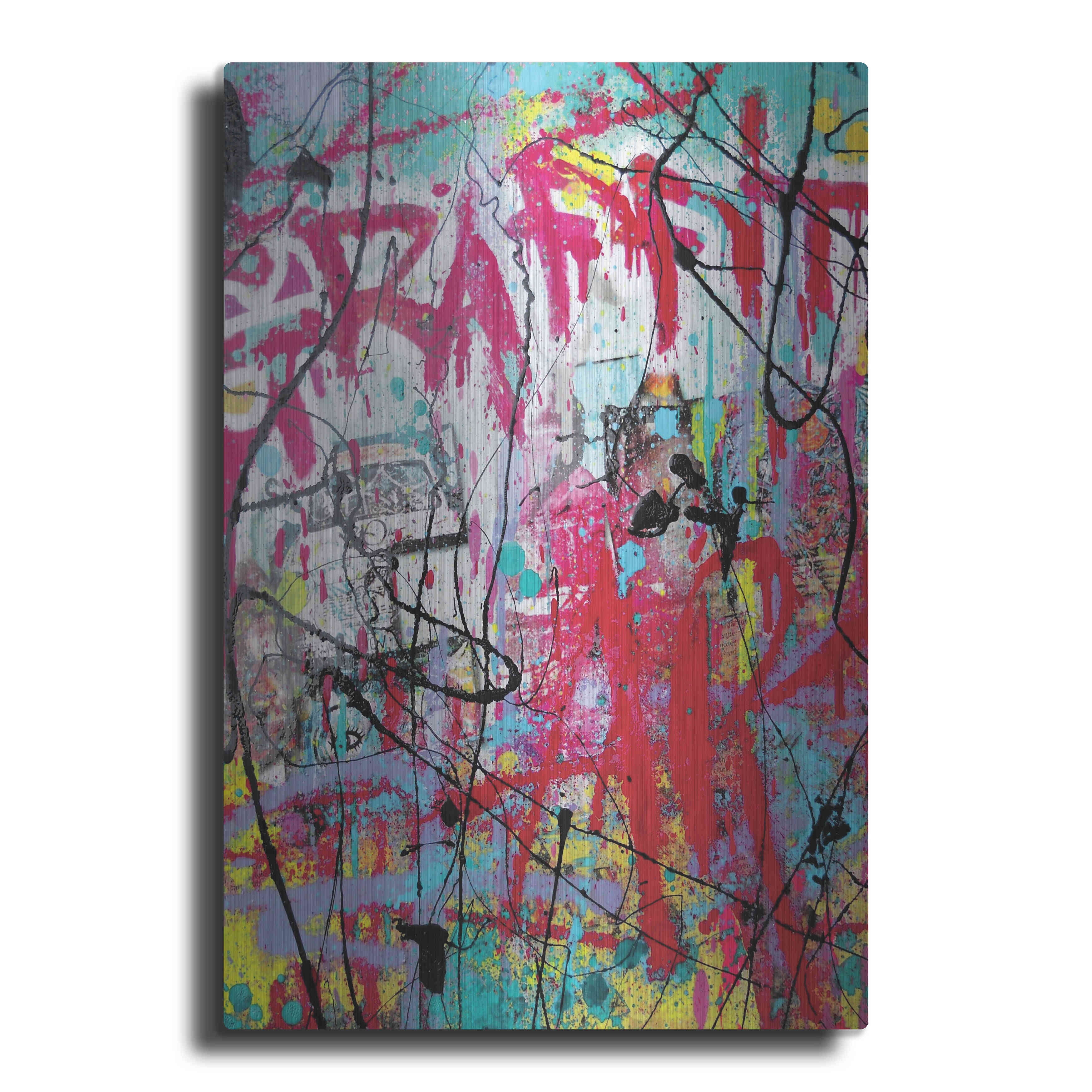 Luxe Metal Art 'Graffiti' by David Drioton, Metal Wall Art, 12"x16 ...