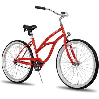R.Roaring Womens Beach Cruiser Bike - 24 inch Retro Rear Racks Bicycle ...