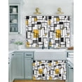 Abstract Geometric Line Short Blackout Curtains 36 Inch Long,Classic ...