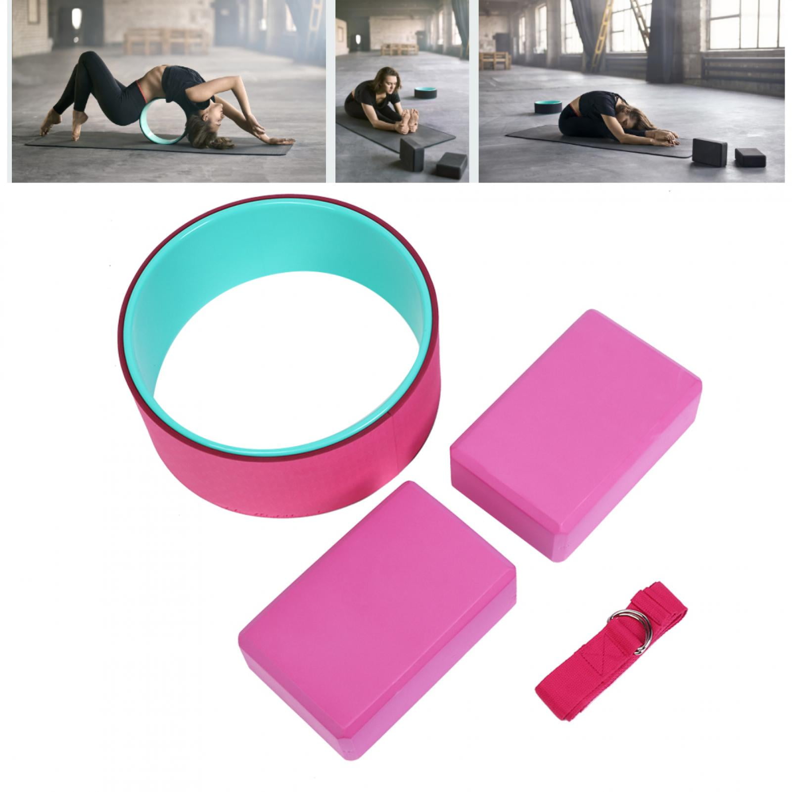 Click here for Meetca Yoga Block 4pcs Yoga Wheel Yoga Yoga Strap... prices