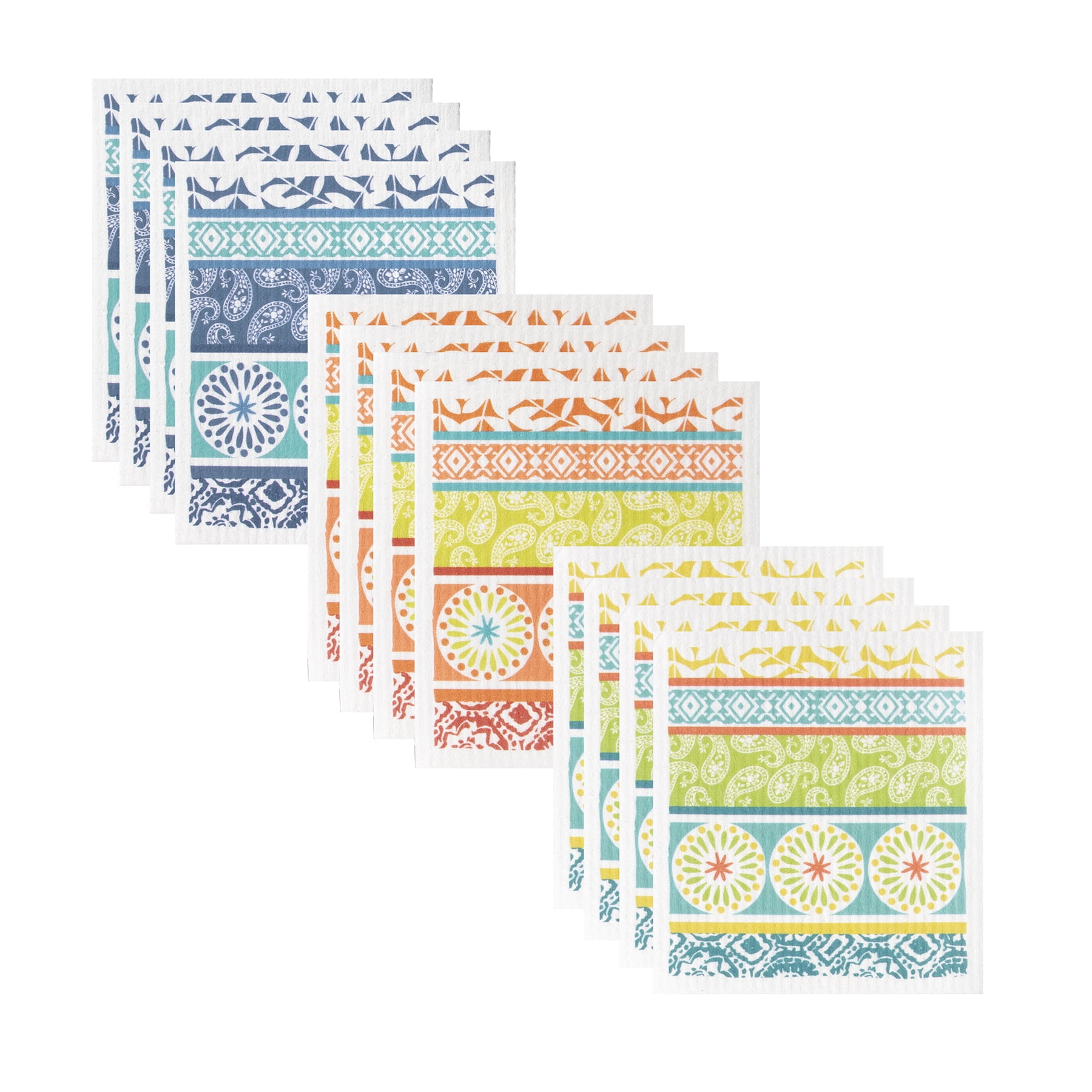 RITZ Swedish Sponge Cloth Set, 12-Pack, Boho, 6.7" x 8" - Walmart.com