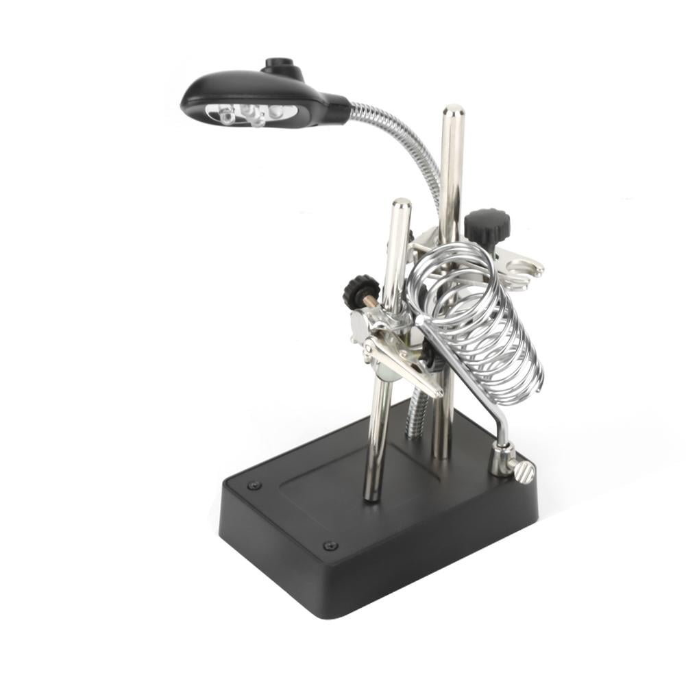 Lyumo Magnifying Clamp Stand Magnifying Glass Clamp Helping Hand 25x75x10xled Lighting