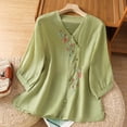 WGRFFH Boho Embroidered Tops for Women Peasant Tops Breathable Summer ...