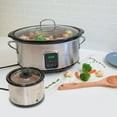 Kenmore Programmable 7 qt (6.6L) Slow Cooker and Dipper, Black Silver ...