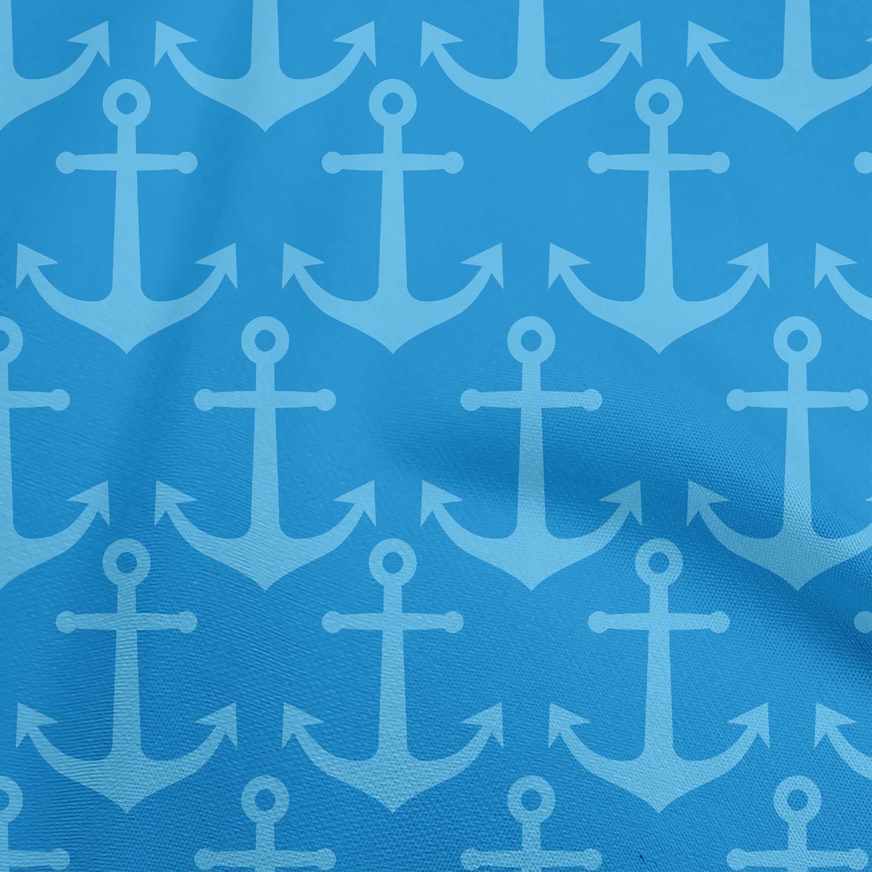 oneOone Cotton Cambric Medium Blue Fabric Nautical Diy Clothing ...