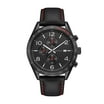 Caravelle Designed By Bulova Men's Chronograph Watch, Black Leather ...