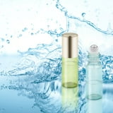 Pinkiou Empty Roll on Bottles, 6pcs 5ml Glass Refillable Perfume Bottles with Steel Roller Ball ...