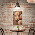 A. K. L. Sea Urchins and Starfish on Rusty Metal 8x12 Inches Wall Art ...