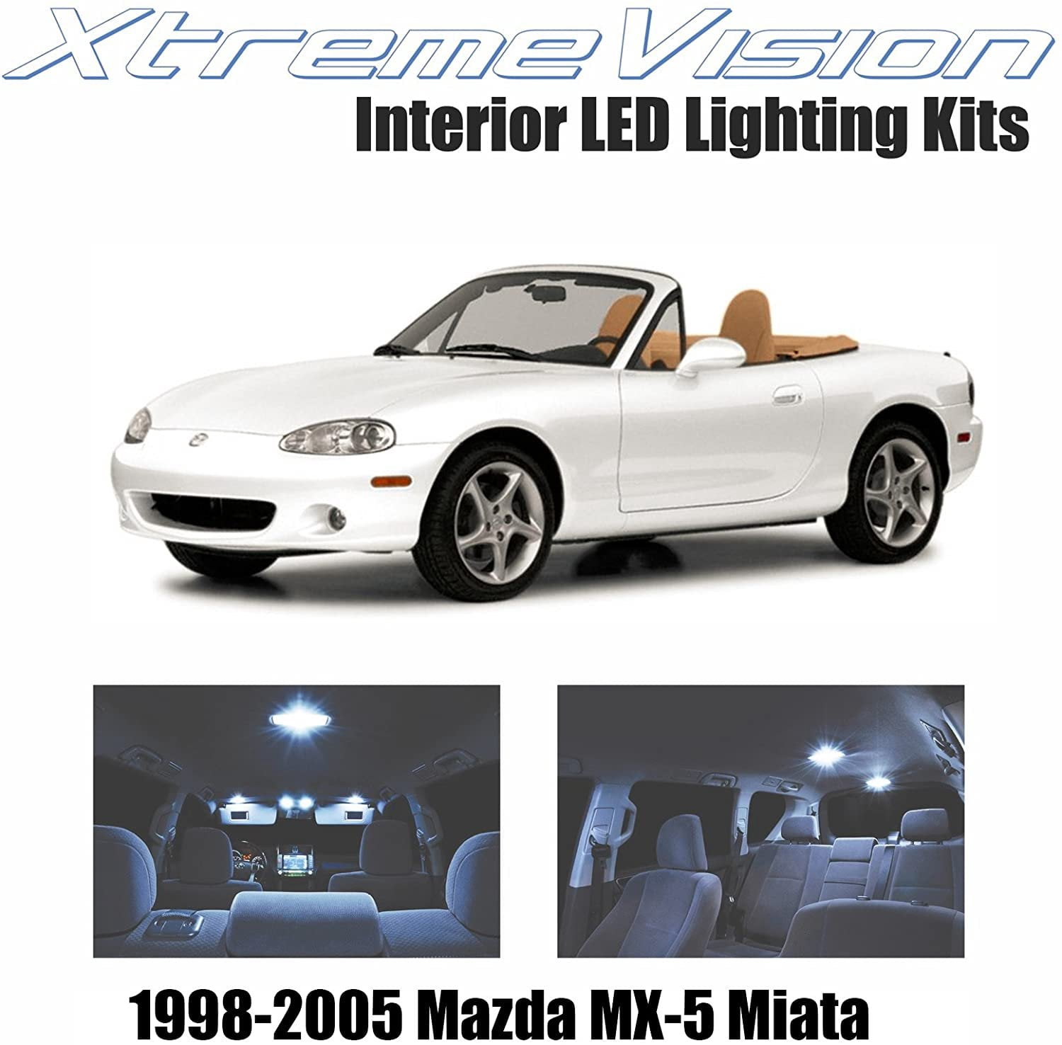XtremeVision Interior LED for Mazda MX-5 Miata 1998-2005 (2 Pieces ...