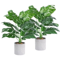 Scidweet 2 Packs Fake Plants, Artificial Tropical Small Faux Pot Plants ...