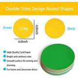 90 Pcs 6 Inch Round Cutouts Paper Dots Circles Assorted Color Round Cut ...