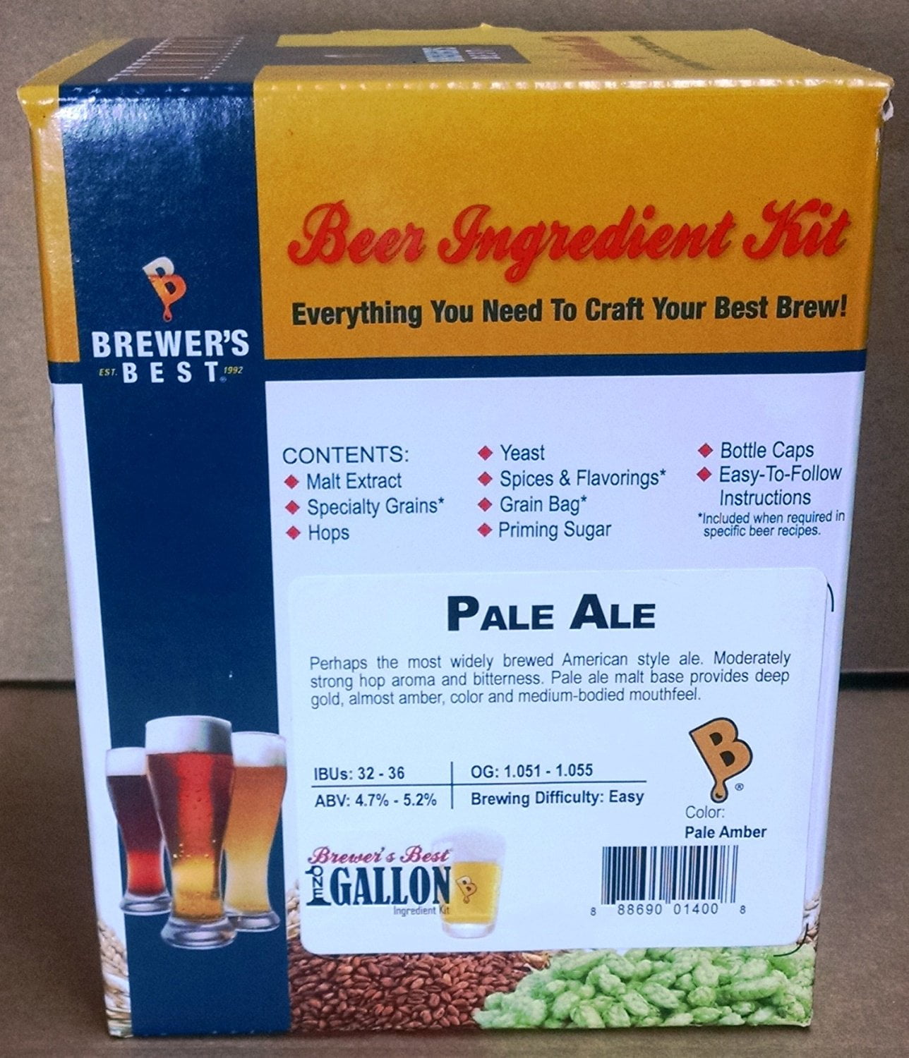 Brewer's Best One Gallon Home Brew Beer Ingredient Kit (Pale Ale ... Brewer's Best One Gallon Home Brew Beer Ingredient Kit (Pale Ale ...