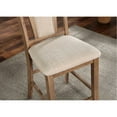 Counter Height Chairs in Natural Tone and Beige Fabric, 2 per Package ...