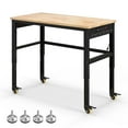 Costway 48" Adjustable Work Bench Heavy-Duty Steel Frame Worktable with ...