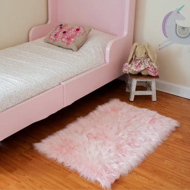 Ultra Soft Faux Sheepskin Fur Shag Rug, Black, 2' x 3' - Walmart.com