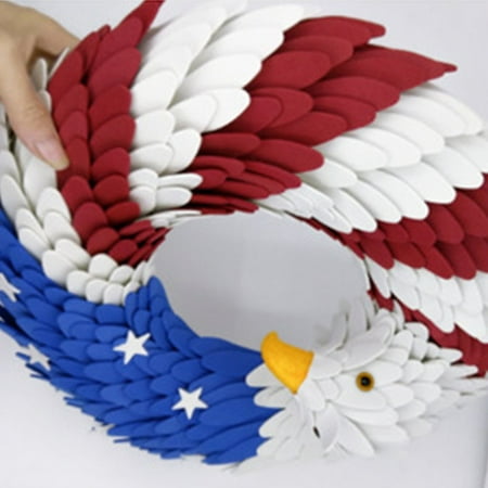 Eagle-shaped Circular Hanging Wreath Plastic Sheet Home Decoration ...