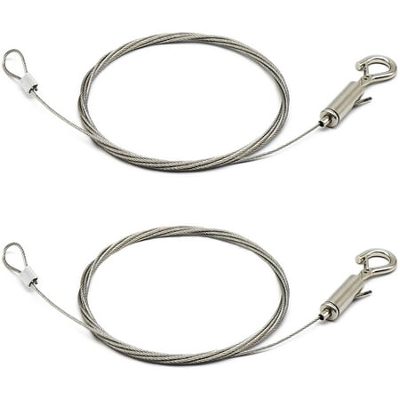 2pcs Adjustable Picture Hanging Wire with Loop and Hook, 6.5ft (2Meters ...