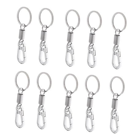 10 Pack Anti-lost Spring Gourd Buckle Carabiner Retractable Waist Clip ...