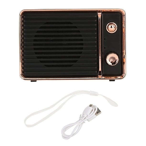 DW01 Mini altavoz portátil vintage con Bluetooth y micro USB, batería ...