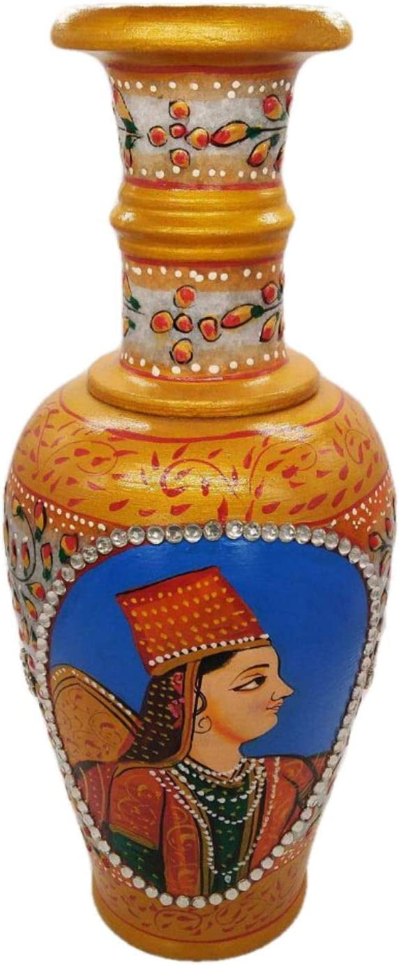 India Meets India Handicraft Flower Vase with Antique Mughal Design ...