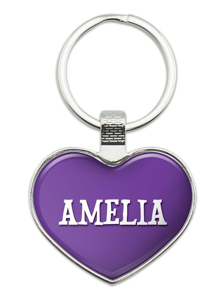 I Love Amelia Heart Metal Key Chain - Walmart.com