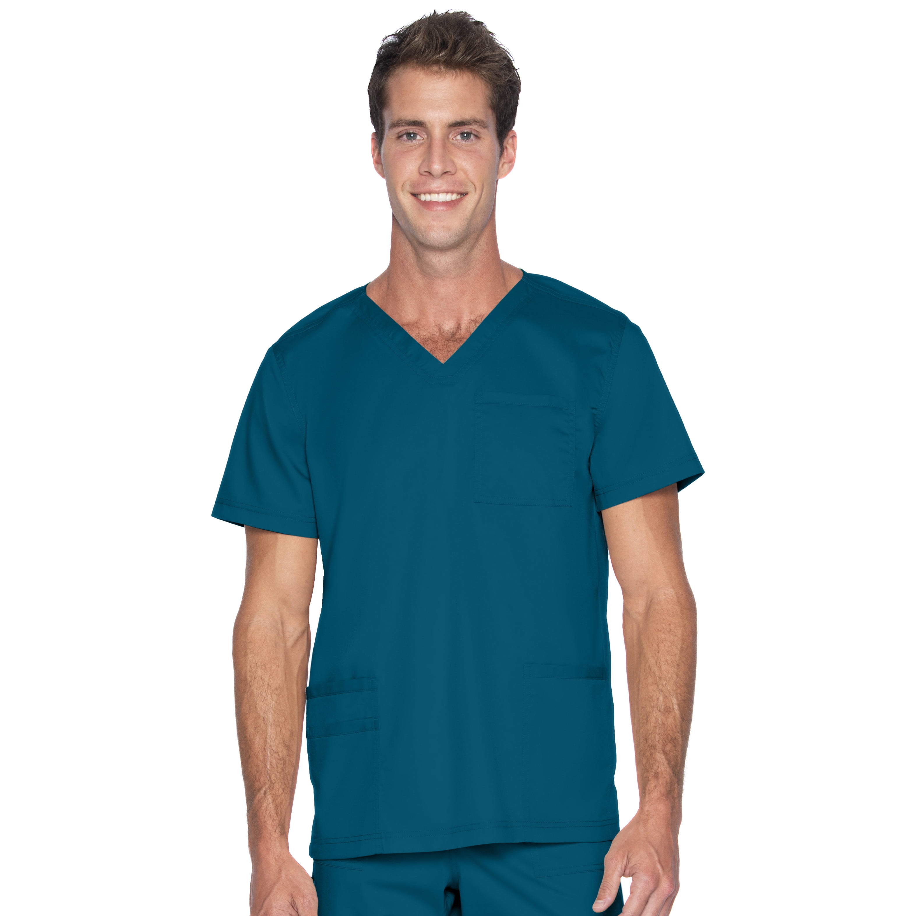 Landau ProFlex Tailored Fit Comfort Stretch 4-Pkt V-Neck Scrub Top for ...