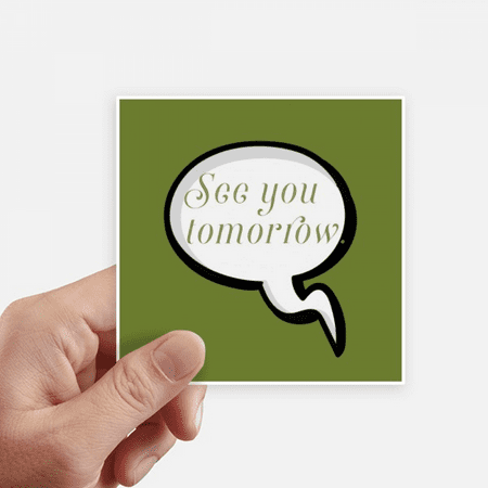 Daily Language Chat Separate Meet Sticker Square Waterproof Stickers ...