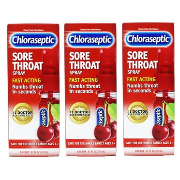 Chloraseptic Cherry Sore Throat Oral Medicine Spray, Pocket Pump, .67 ...