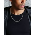 ChainsHouse Mens Necklaces Cuban Link Chain Silver Necklace for Men ...