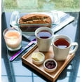 Organic Bamboo Tea Serving Tray – Handcrafted Square Breakfast & Coffee ...
