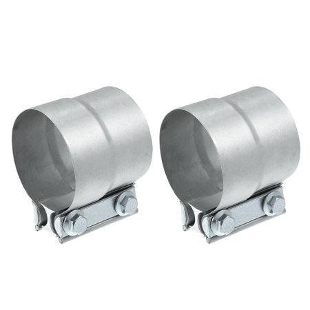 2pcs 3" Lap Joint Exhaust Band Clamp Stainless Steel 75mm Exhaust Pipe ...