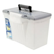 Storex Plastic File Crate with Handles, Letter/Legal Size, Purple/White ...
