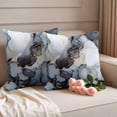 2 Pack Outdoor Waterproof Throw Pillow Covers,Gradient Black Gray ...