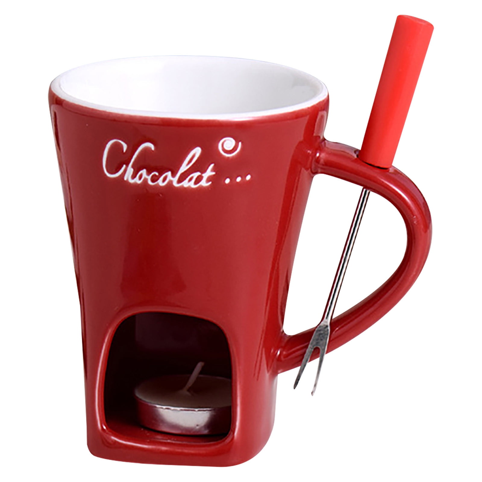 Click here for Unbranded Ceramic Chocolate Fondue Pot With Candle... prices