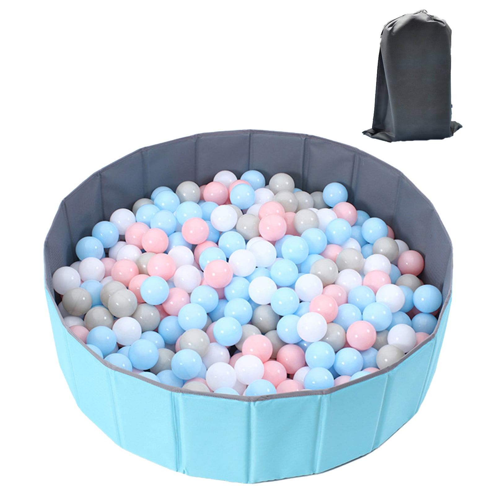 HEVIRGO Foldable Play Ball Pool with Storage Bag, 32"/40" Oxford Cloth ...
