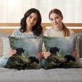 Black Bear Throw Pillow Covers 16 x 16 Inch Pillow Covers Set of 2 ...