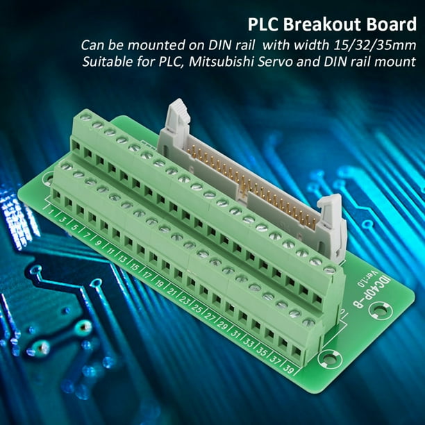 PLC Terminal Block Connector,IDC40P 40Pin Male Header PLC Breakout ...