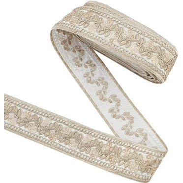 7M Floral Embroidered Jacquard Ribbon 2 Width Vintage Embroidered ...